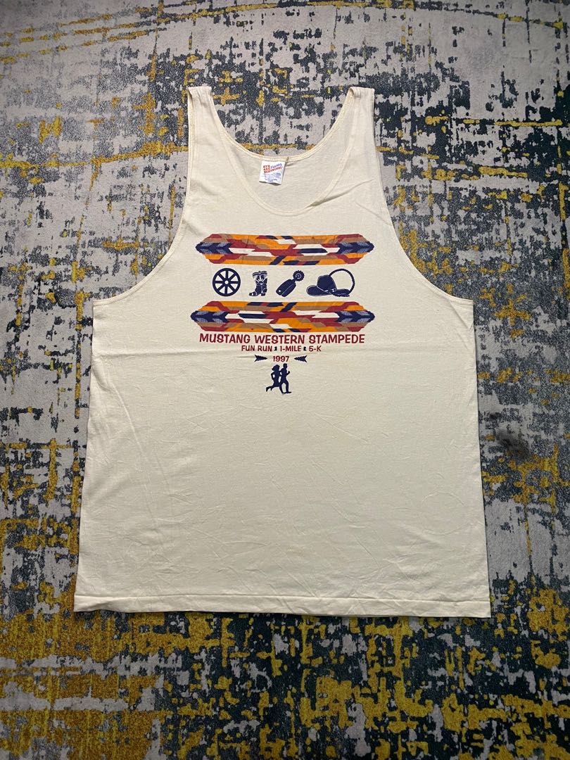 Vintage Fun Run Singlet, Men's Fashion, Tops & Sets, Tshirts & Polo ...