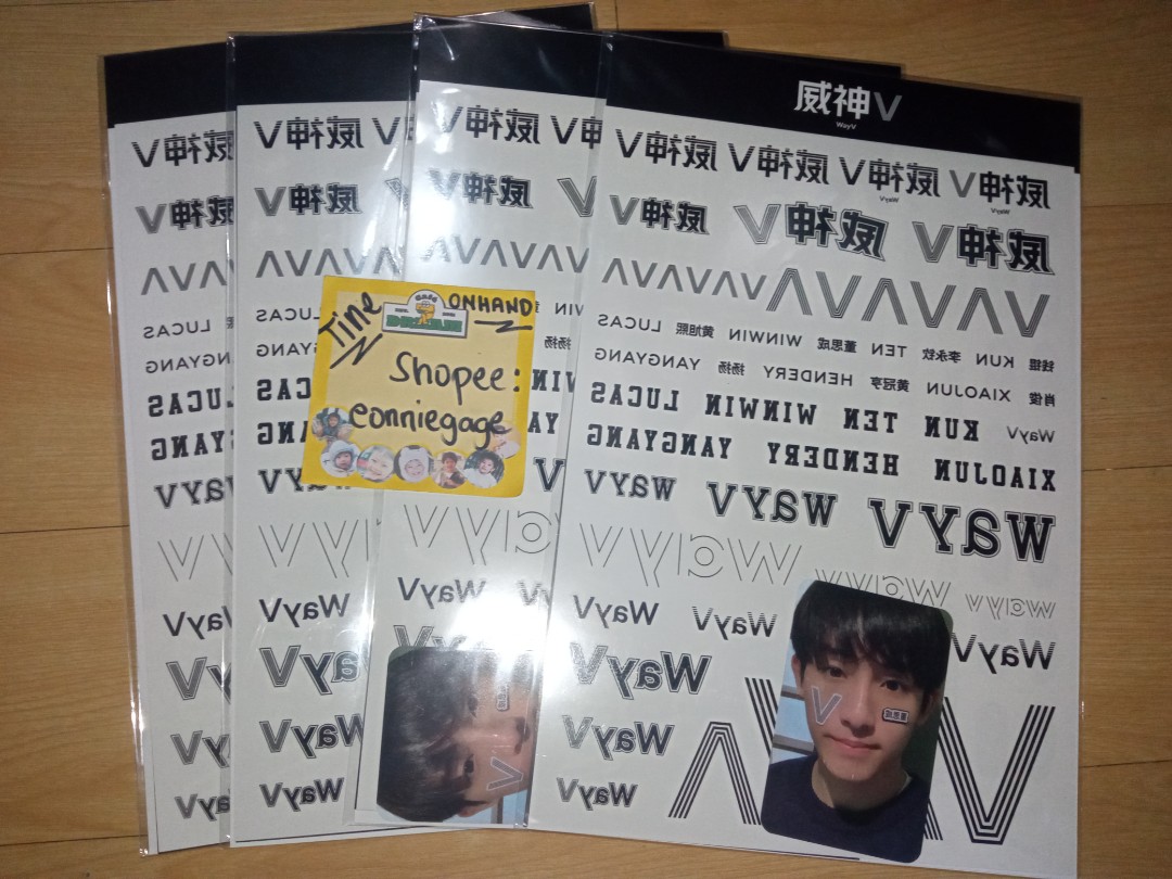 WayV Take Off Tattoo Sticker Set 2019 MD - Winwin Sealed and Unsealed ...