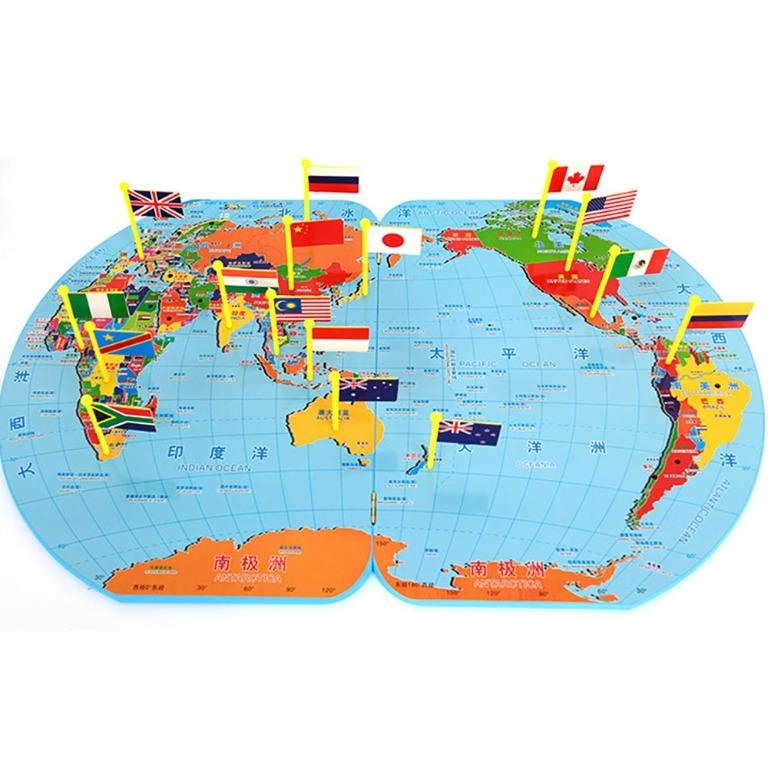 World Map with Countries Flags for Kids (Size: XL) [Geography for ...