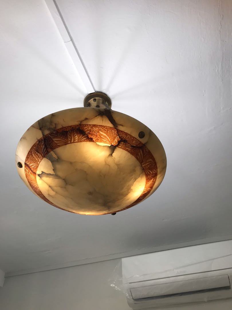 Alabaster ceiling light, Furniture & Home Living, Lighting & Fans ...