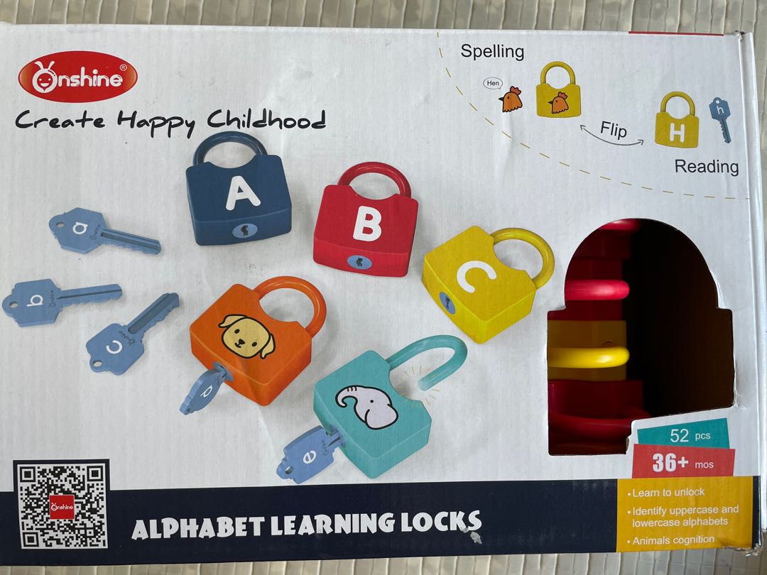 Alphabet Learning Locks, Hobbies & Toys, Toys & Games on Carousell