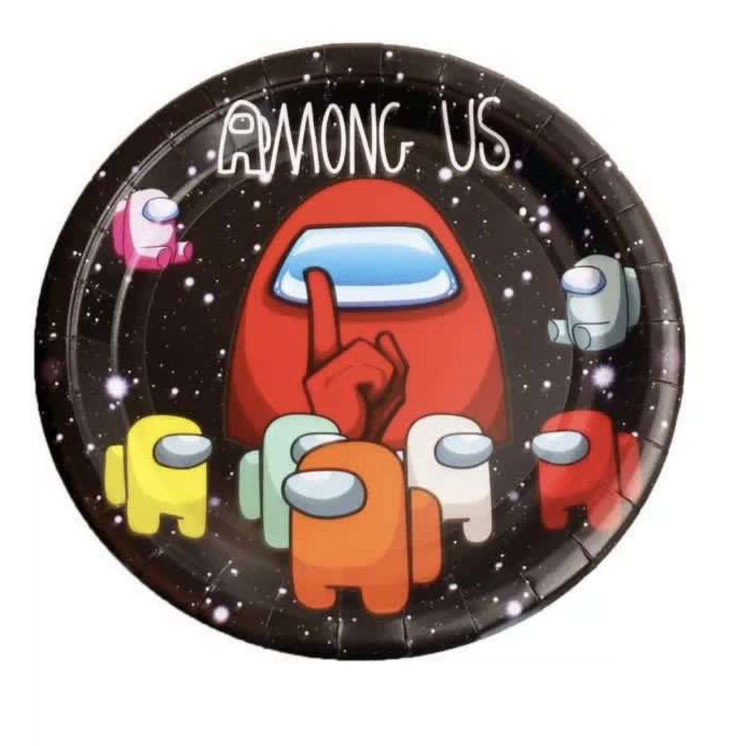 Among Us Party supplies - party plates / party deco, Hobbies & Toys ...