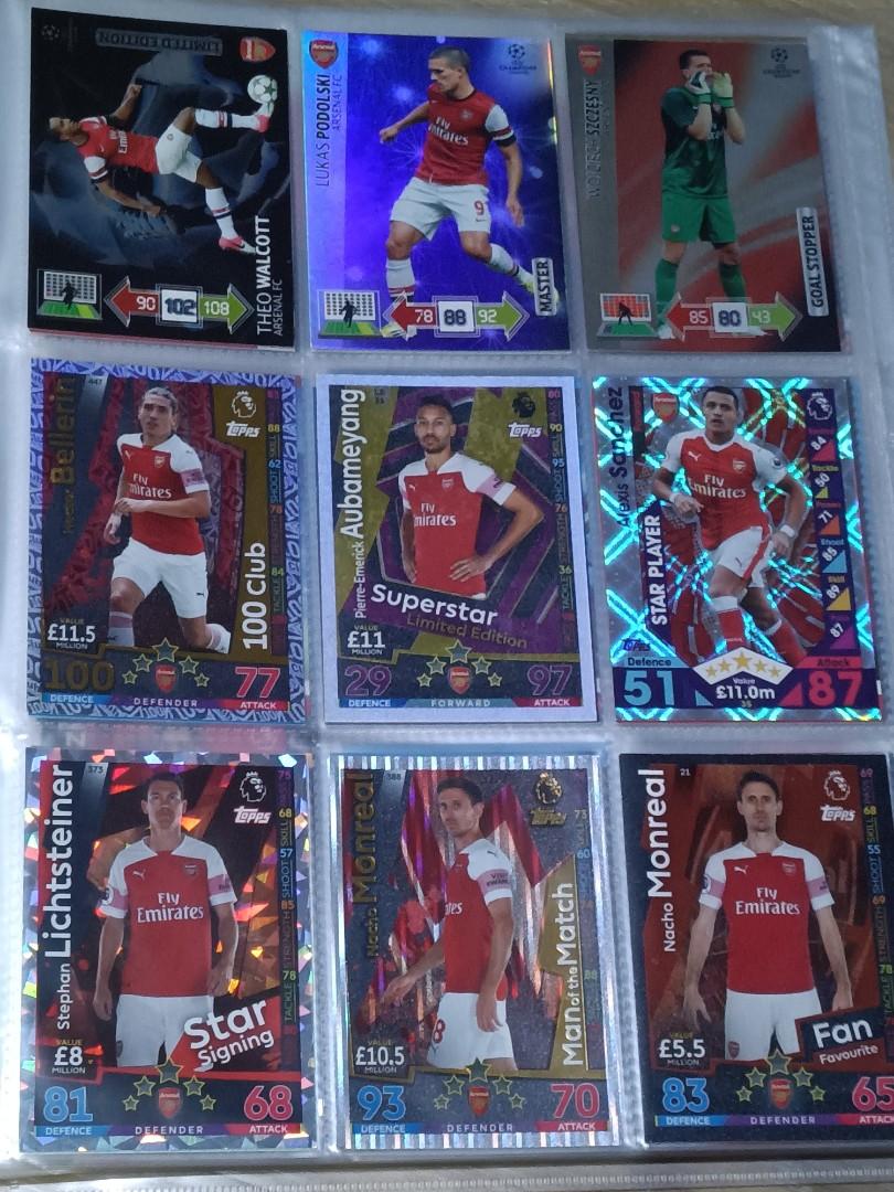 Arsenal FC Soccer Cards Collection 74 Cards Collection Set, Hobbies ...