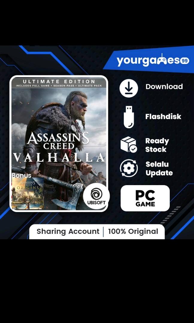 Assassins Creed Valhalla Ultimate Edition + Ac Origins PC Game Original ...