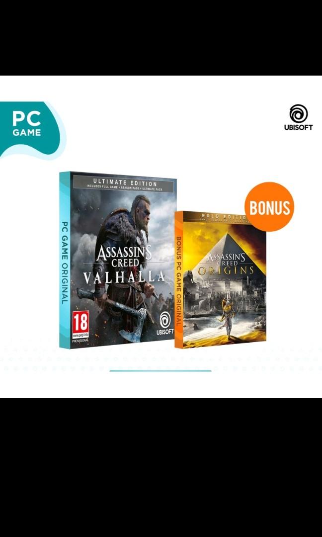 Assassins Creed Valhalla Ultimate Edition + Ac Origins PC Game Original ...