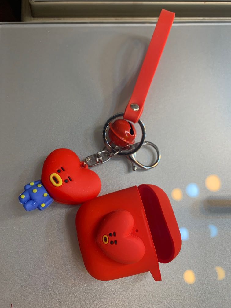 Bt21 Tata Keychain and Airpod Case BTS Merch Taehyung, Hobbies & Toys ...
