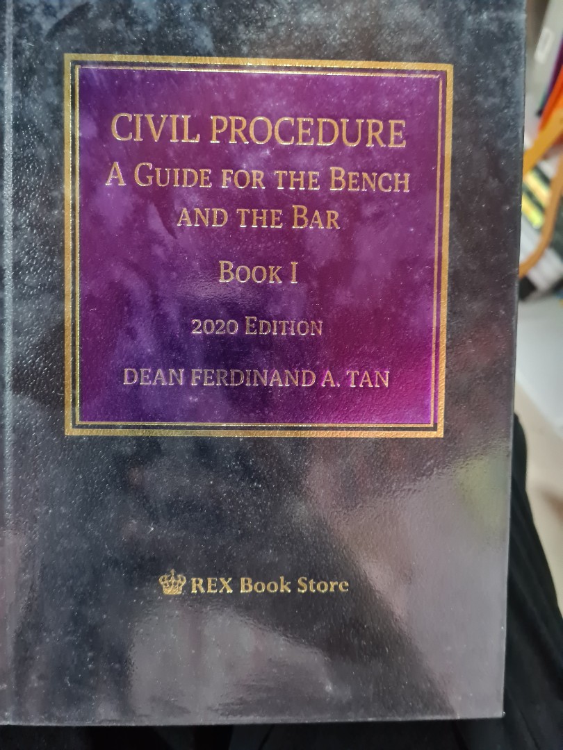 Civil Procedure Book I 2020 Ed. (Tan), Hobbies & Toys, Books ...