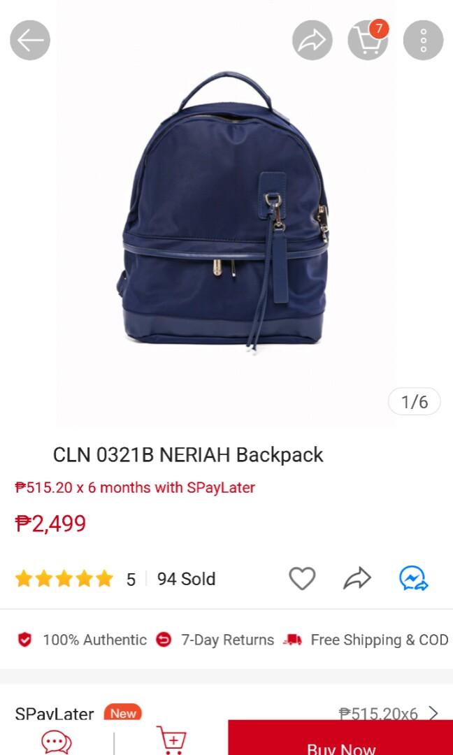 ClN NERIAH BACKPACK, Women's Fashion, Bags & Wallets, Backpacks on ...
