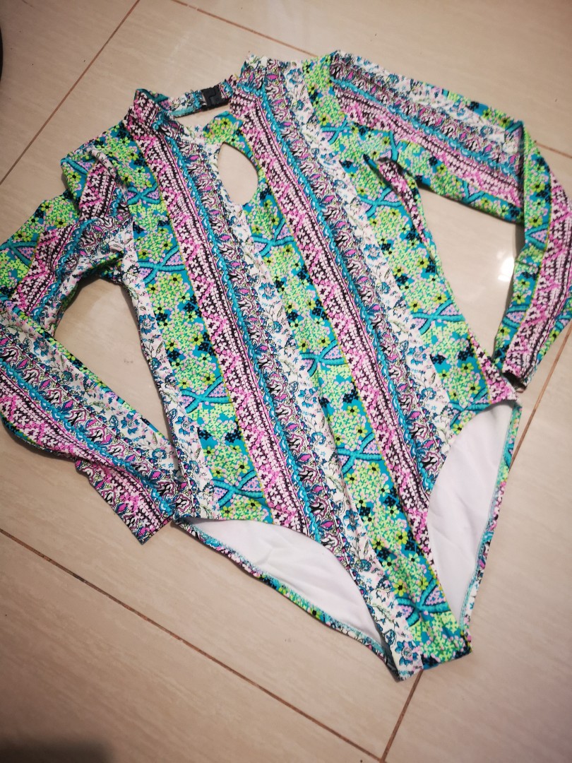 Coco Cabana rash guard swimsuit, Women's Fashion, Swimwear, Rash guard ...