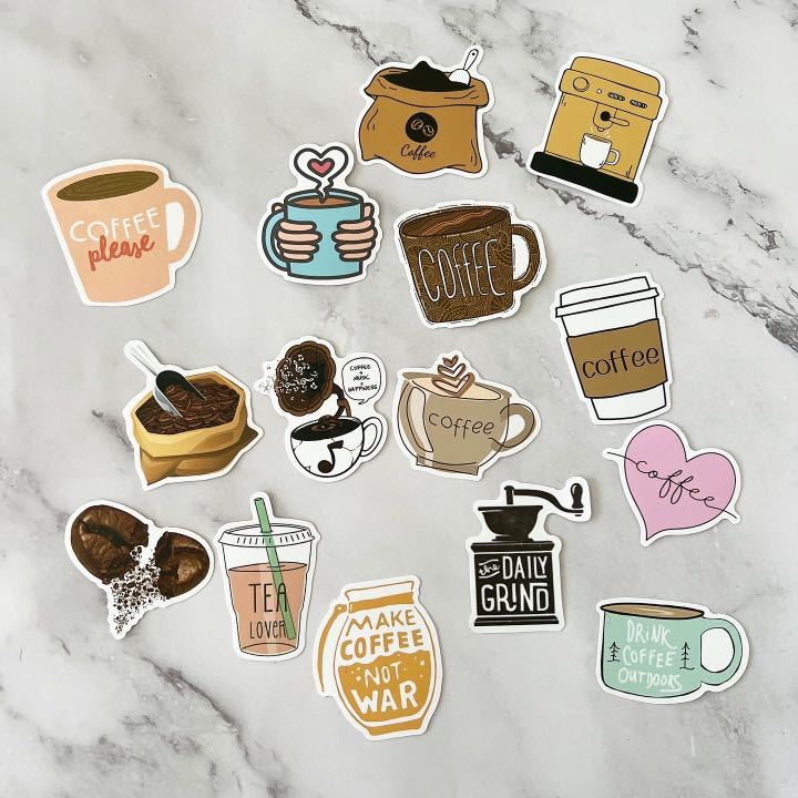 Coffee Sticker Pack 2, Furniture & Home Living, Home Decor, Other Home ...