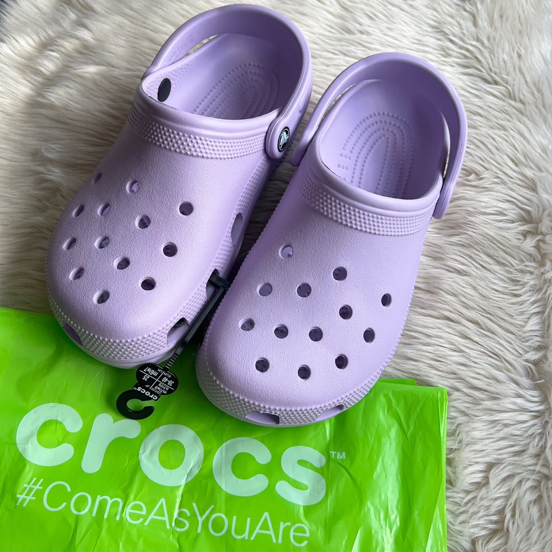 Crocs Lavender Classic Clog, Women's Fashion, Footwear, Sandals on ...