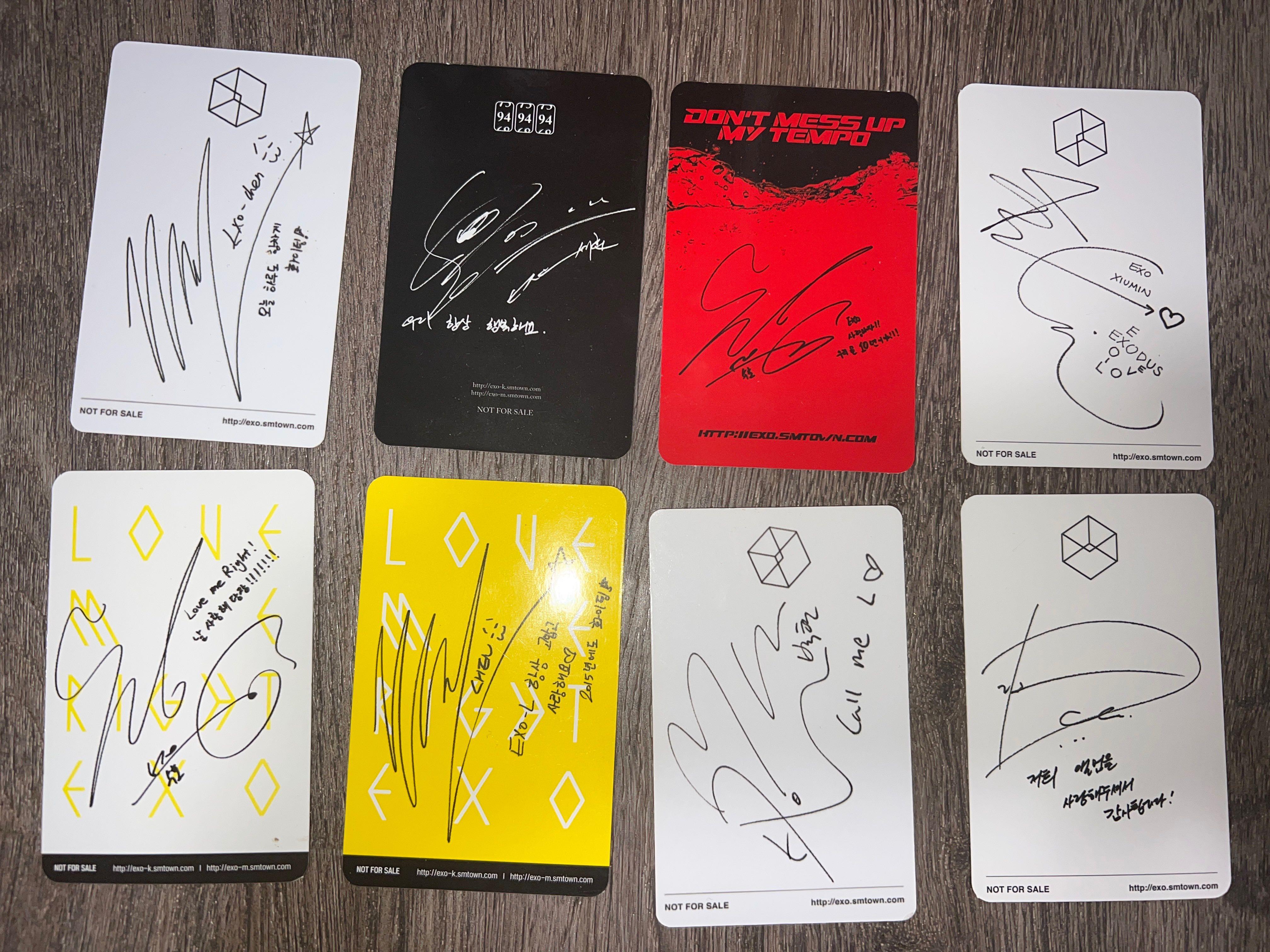 exo overdose photocards