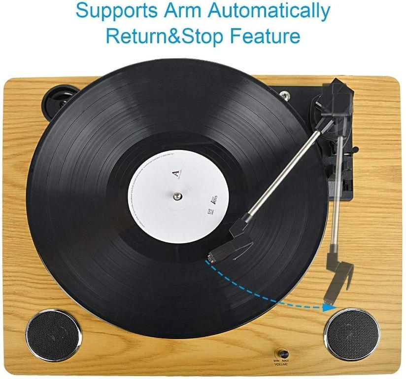 H3866 Max Pad LP Record Player for Vinyl with Stereo Speakers ...