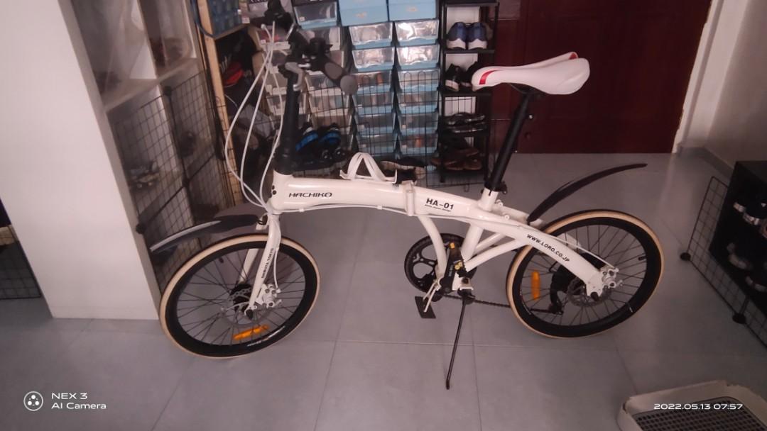 Hachiko Ha 01 Japan Foldable Bicycle Shimano Bike White, Sports Equipment, Bicycles & Parts ...
