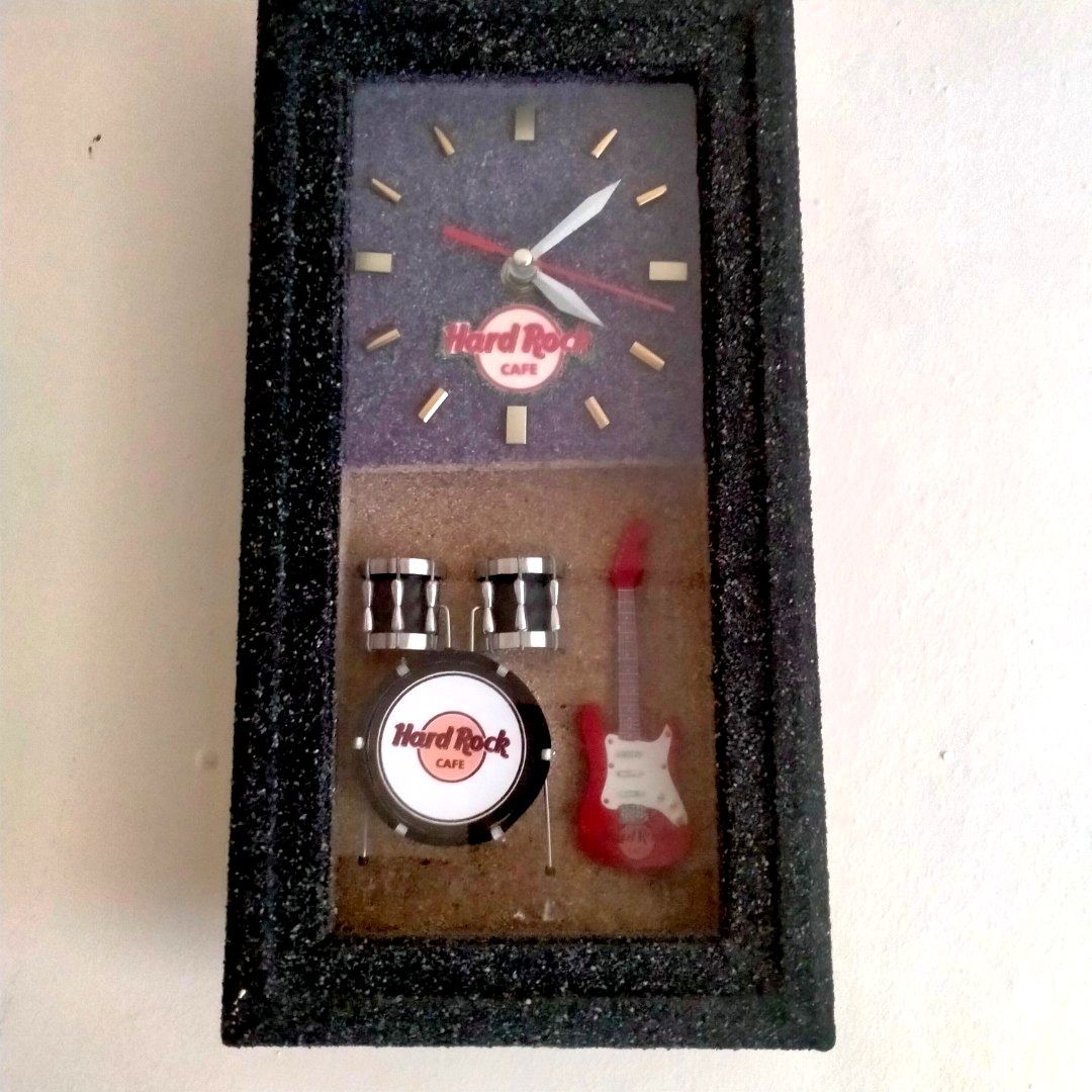 Hard Rock Cafe wall clock, Furniture & Home Living, Home Decor, Clocks ...