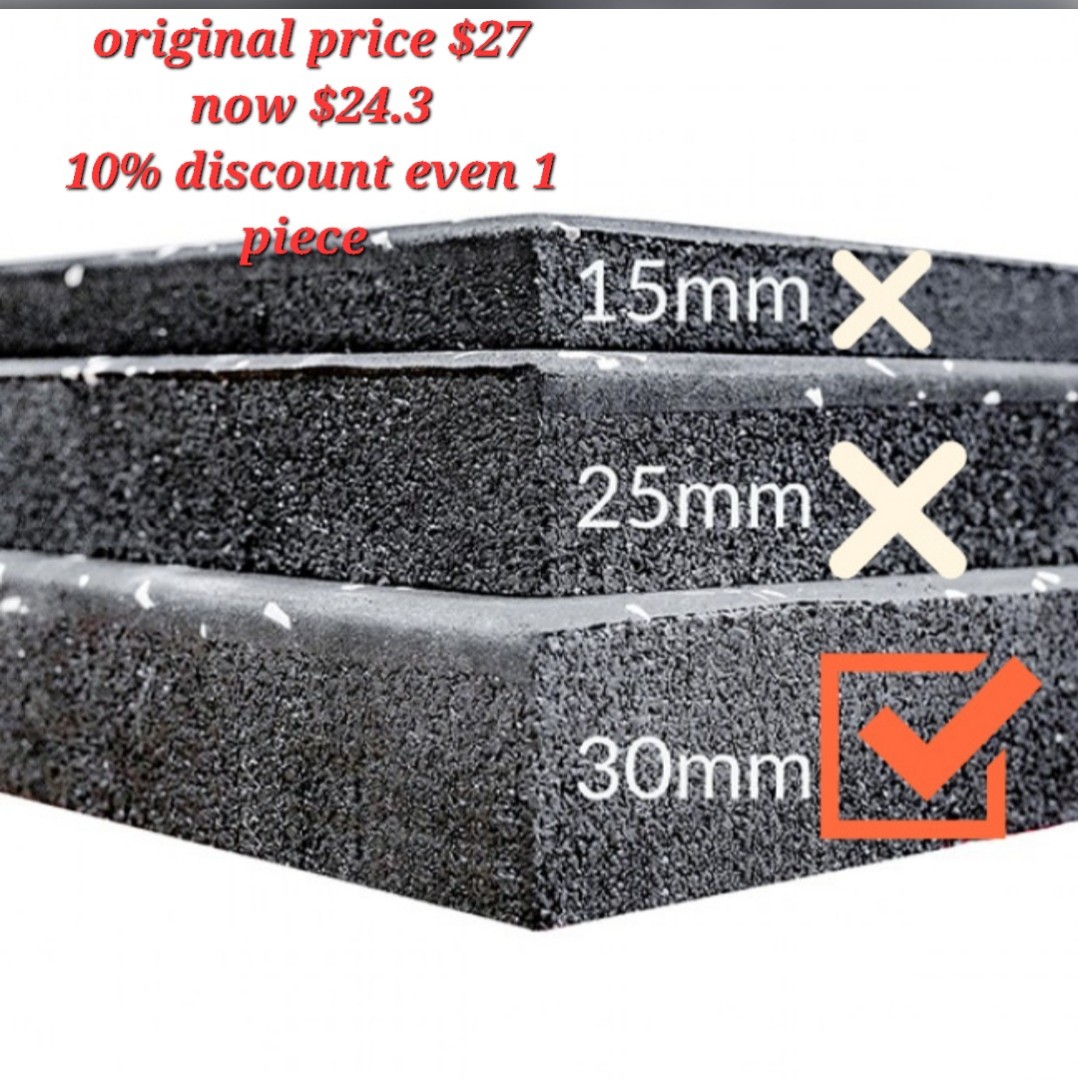 Rubber gym mats High Density EPDM Rubber Tile Mat With Connector 30mm ...