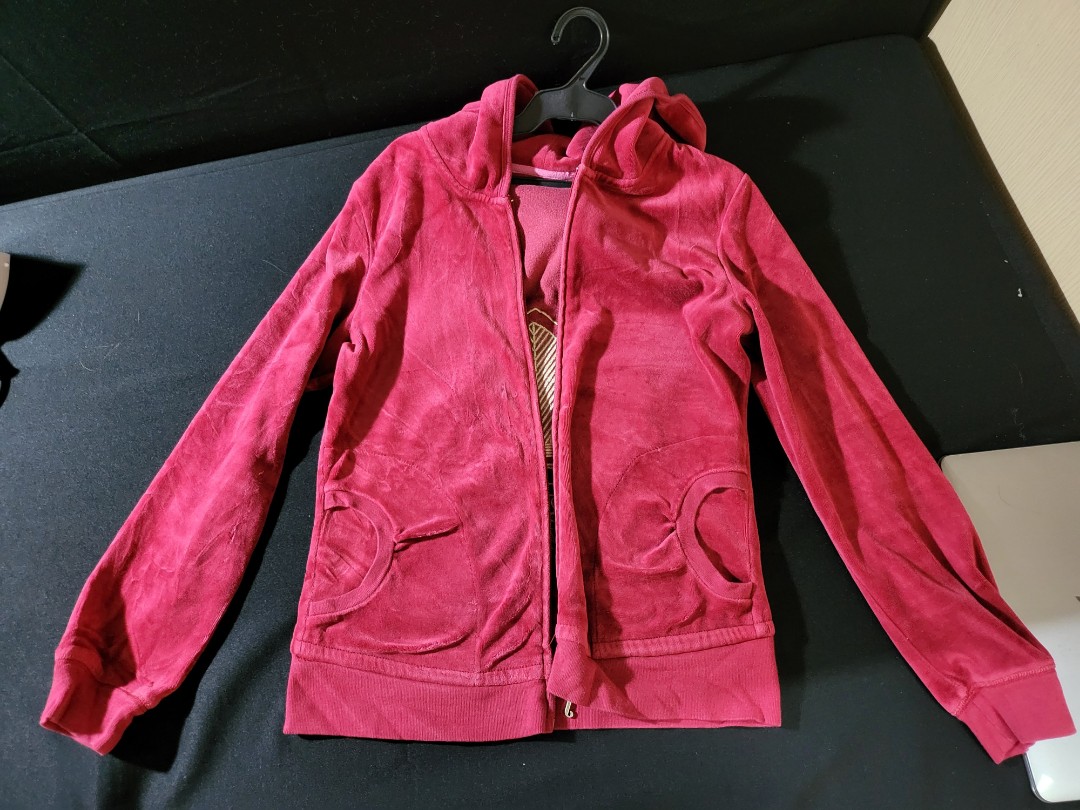 Juicy Couture red Velvet Jacket, Women's Fashion, Coats, Jackets and ...