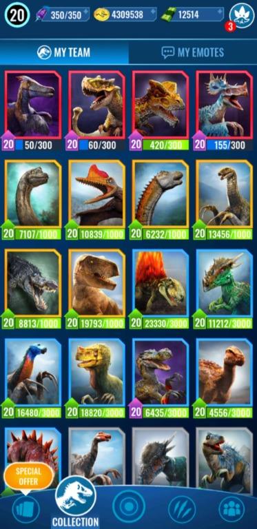 Jurassic World Alive JWA Alive Max Level see pics for more info, Video ...