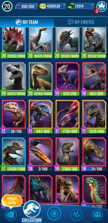 Jurassic World Alive JWA Alive Max Level see pics for more info, Video ...