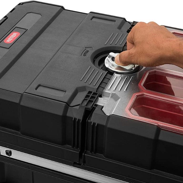 KETER Rolling Tool Box with Locking System and Removable Bins ...