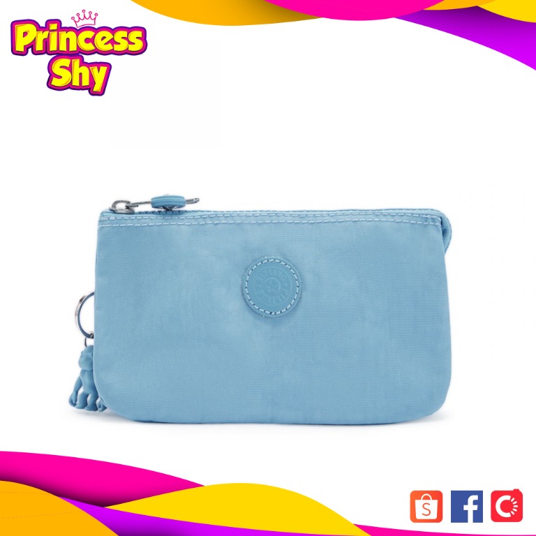 Kipling Creativity Large Pouch - Blue Mist, Women's Fashion, Bags ...