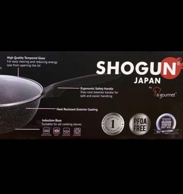 La Gourmet Shogun Japan Nara 26cm Wok Pan with Glass Lid, Furniture ...
