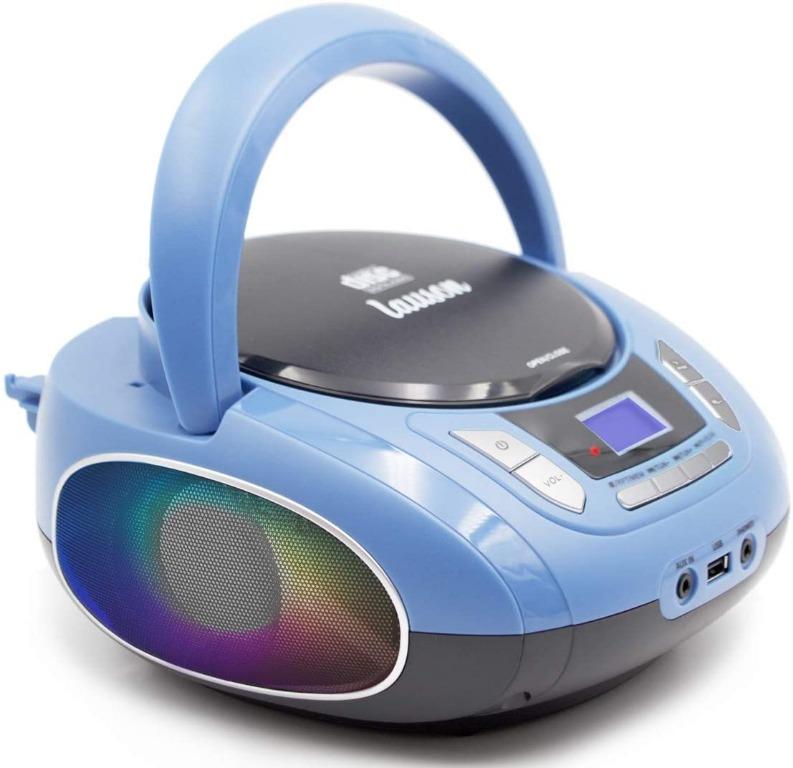 Lauson NXT963 Portable CD Player Nit LED Disco Lights CD Radio Boombox ...