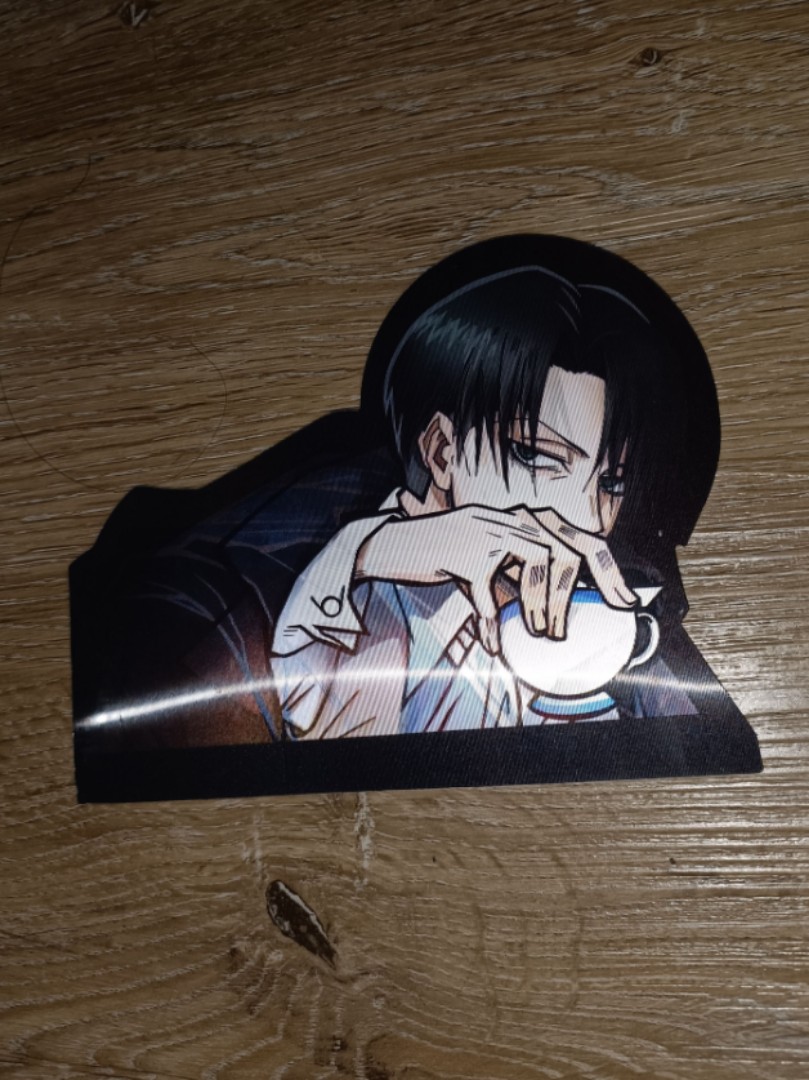 [WTS] Levi Ackerman lenticular sticker Attack on Titan AOT, Hobbies ...