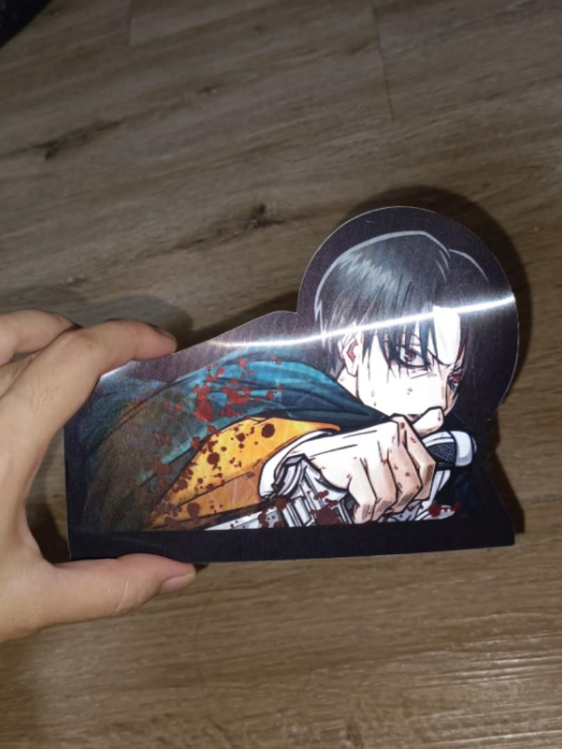 [WTS] Levi Ackerman lenticular sticker Attack on Titan AOT, Hobbies ...