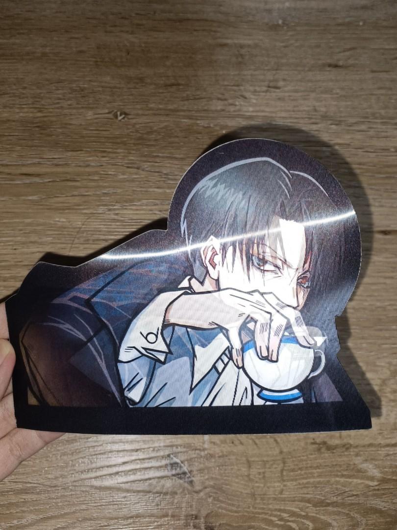 [WTS] Levi Ackerman lenticular sticker Attack on Titan AOT, Hobbies ...