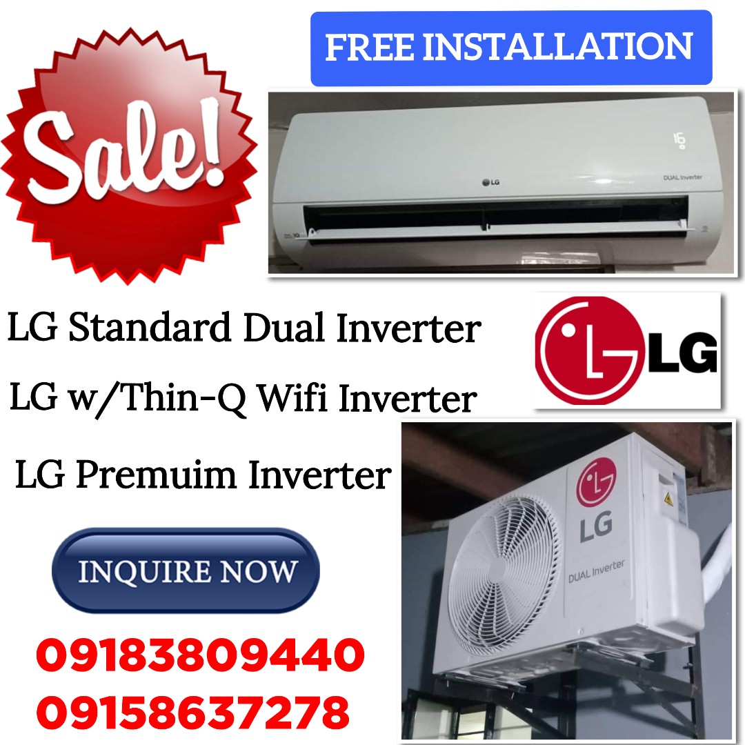 LG Dual Inverter Split Type Aircon, TV & Home Appliances, Air ...