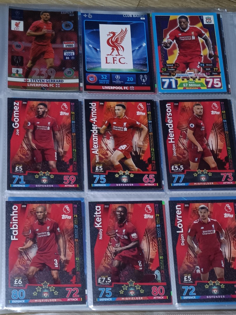 Liverpool FC Soccer Cards Collection 43 Cards Collection, Hobbies ...