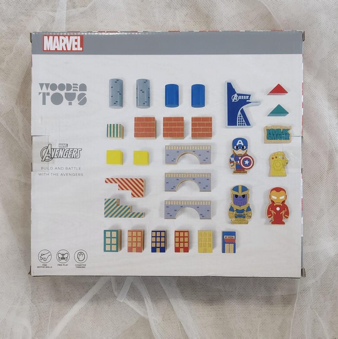 Marvel Wooden Toys (Avengers Blocks Set), Hobbies & Toys, Toys & Games ...