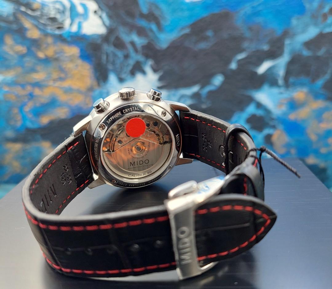 MIDO Commander II Chronograph Leather Strap, Men's Fashion, Watches ...