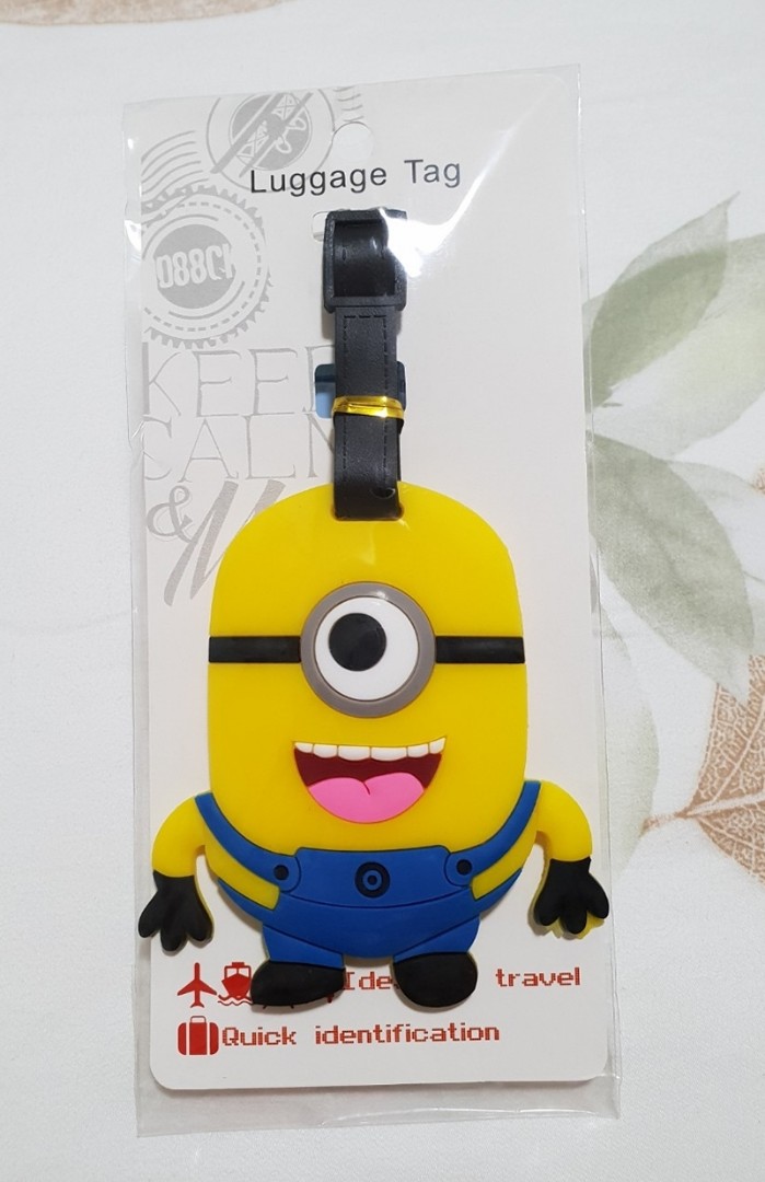 Minion Luggage Tags, Hobbies & Toys, Travel, Travel Essentials ...