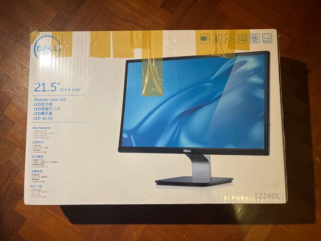 Old Dell Monitor S2240L, Computers & Tech, Parts & Accessories, Monitor ...