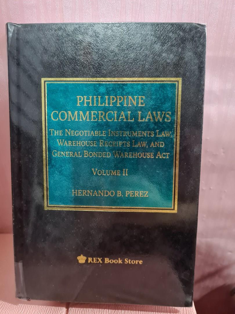 Philippine Commercial Laws Vol. II 2019 (Perez), Hobbies & Toys, Books ...