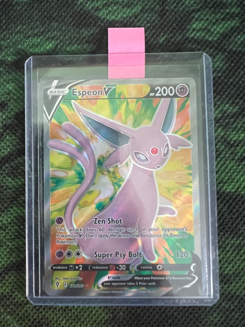 Pokemon TCG Espeon V - 179/203 - Full Art Ultra Rare Sword & Shield ...