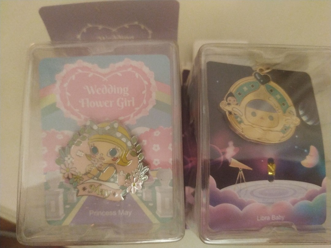 Popmart Pop mart molly pin and pucky keychain, Hobbies & Toys, Toys ...