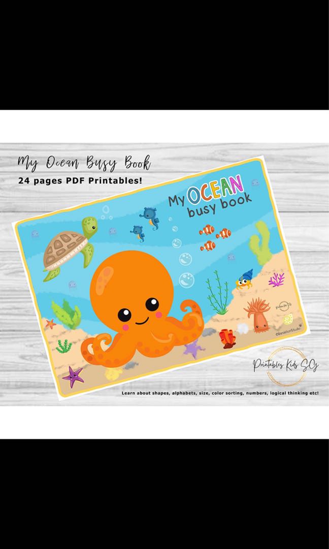 (Ready Made) My Ocean Busy Quiet Book Preschool Activity Montessori ...