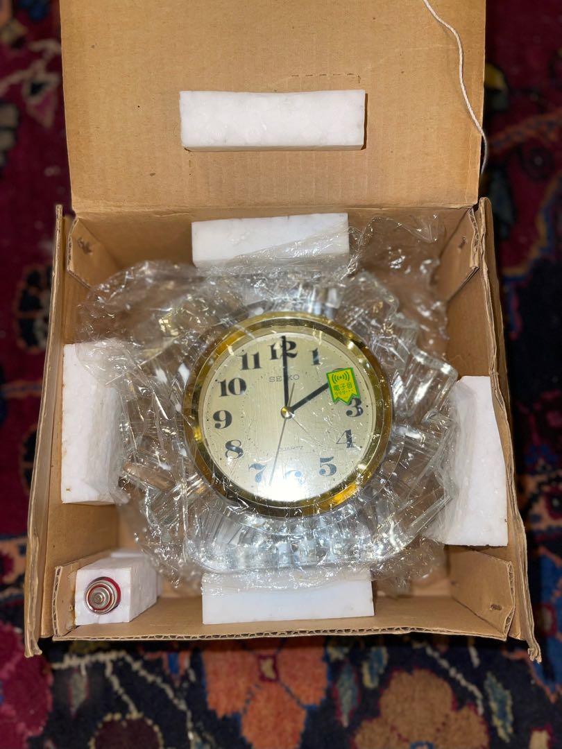 Seiko Vintage Crystal, Furniture & Home Living, Home Decor, Clocks on ...
