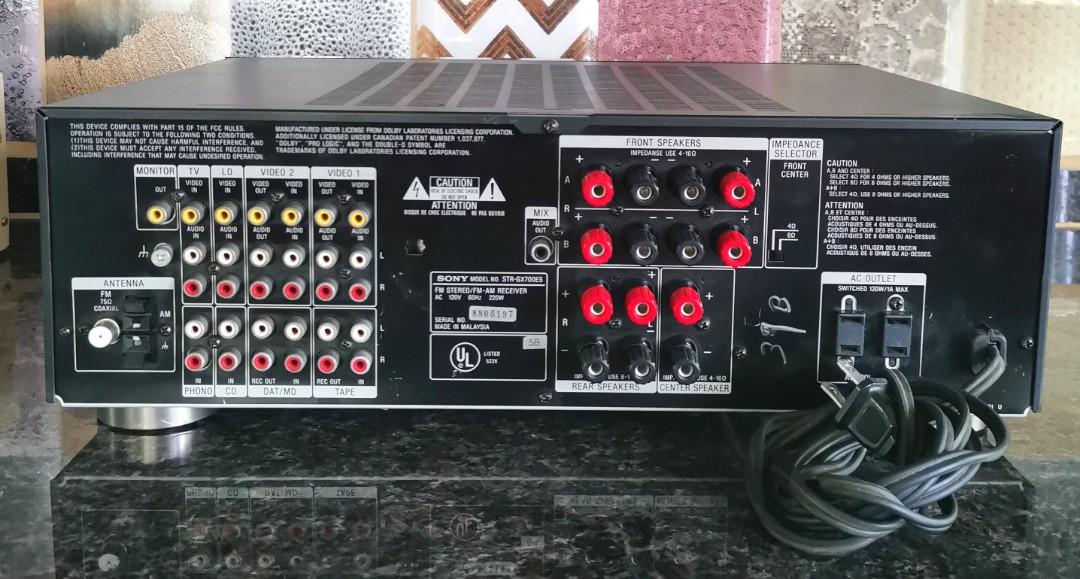 Sony STR-GX700ES Audio Video FM-AM Receiver, Audio, Soundbars, Speakers ...