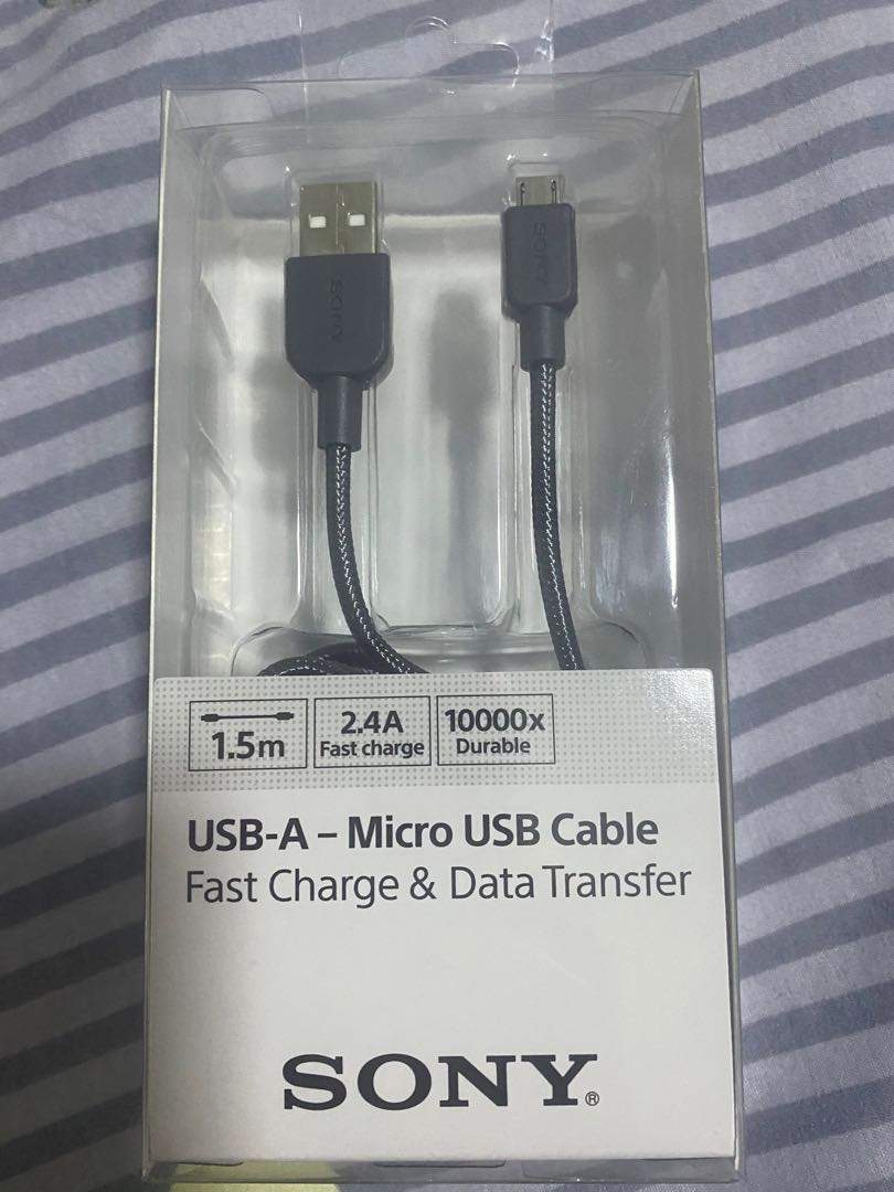 Sony USB cable 1.5m fast charge and data transfer, Mobile Phones ...