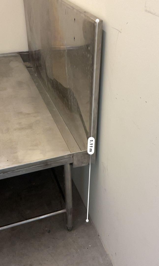 Stainless steel stove table with drain, Furniture & Home Living ...