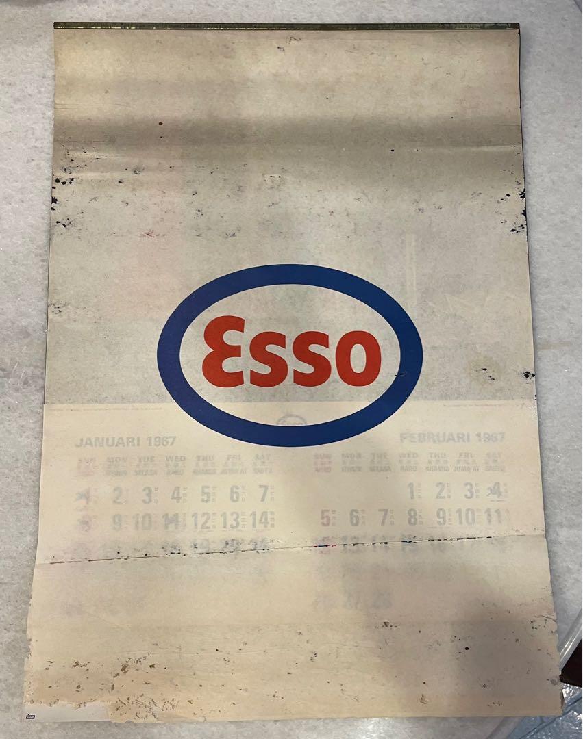 Vintage 1967 ESSO Gas Calendar - NOS & Complete Page, Hobbies & Toys ...