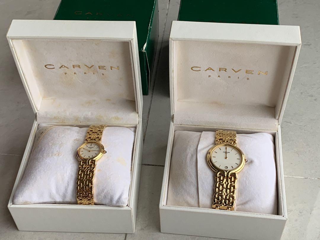 Vintage Carven Paris His & Hers Watch, Luxury, Watches on Carousell