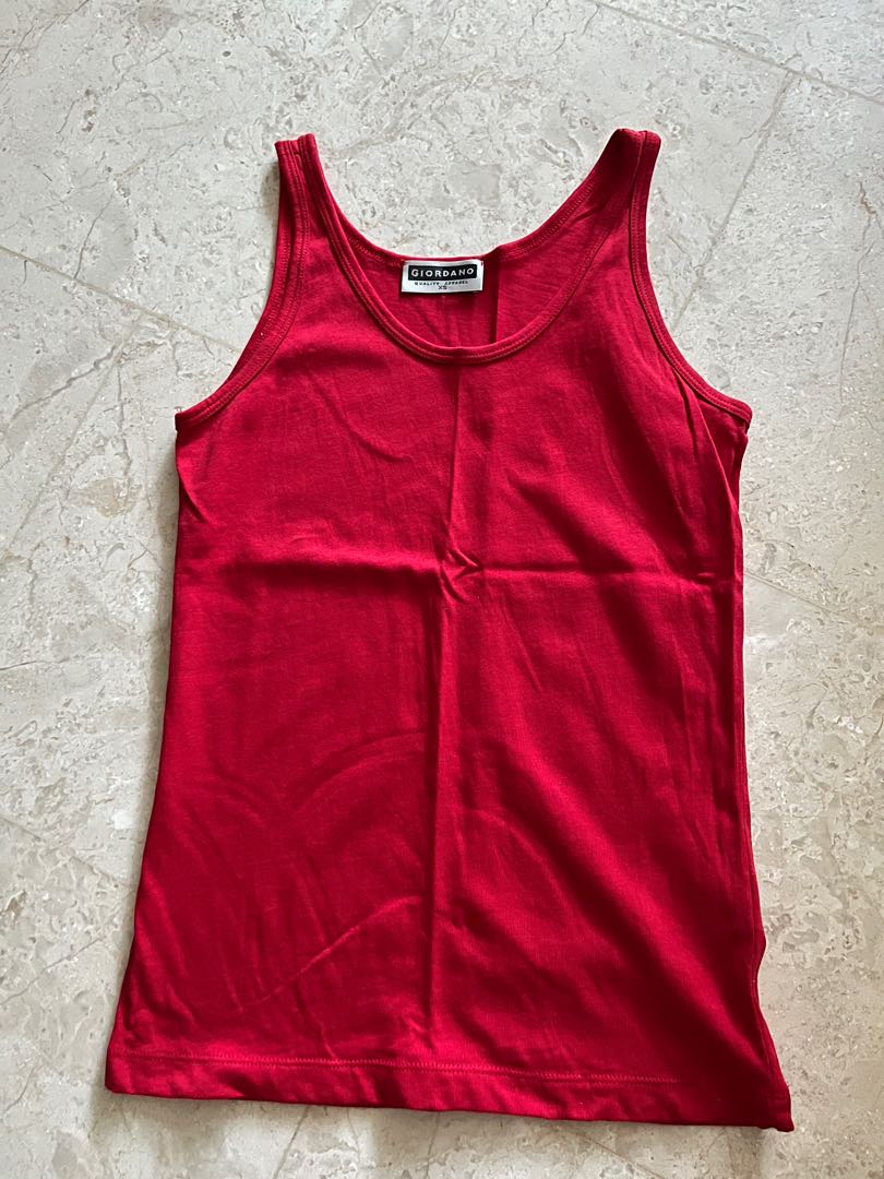 Vintage Y2K Red Tank Top, Women's Fashion, Tops, Sleeveless on Carousell