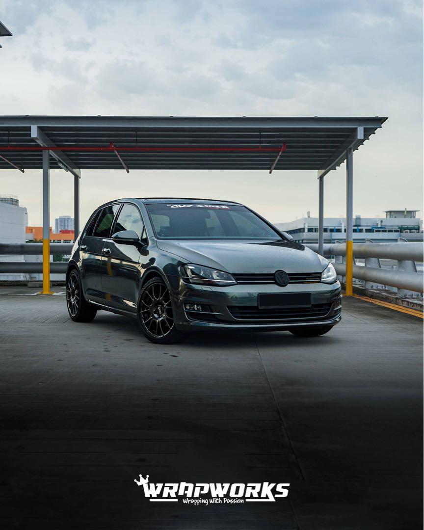 Volkswagen Golf Mk7 Glossy Green Full Wrap, Car Accessories ...