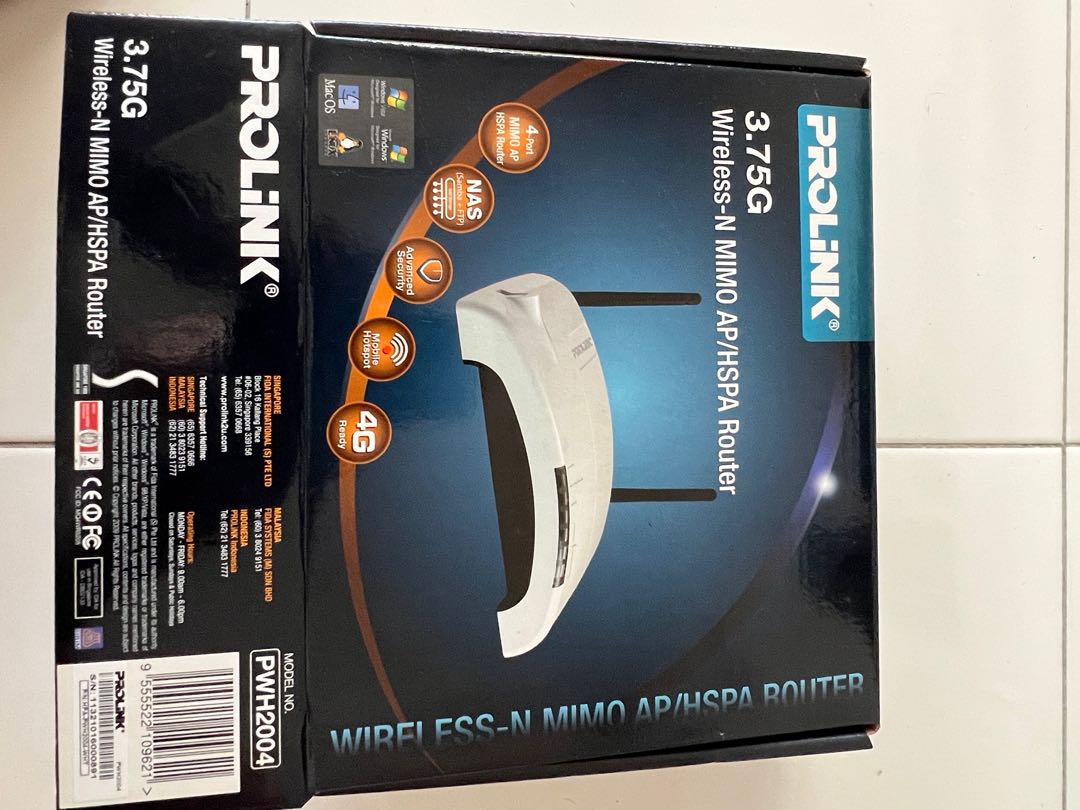 Wireless N Mimo AP/HSPA Router • Prolink, Computers & Tech, Parts ...