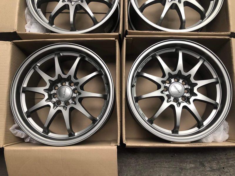 17” Rota Fighter 10 Matte Gray 4Holes pcd 100-108 Bnew mags, Car Parts ...